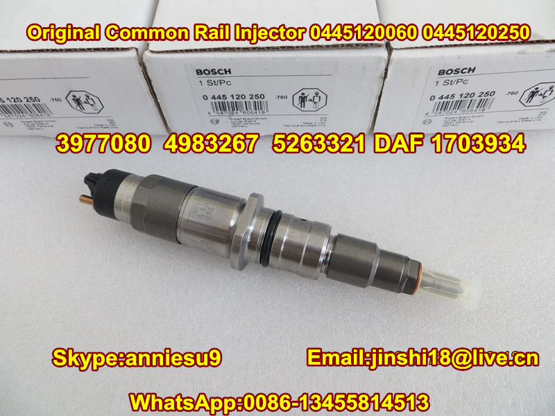 Bosch Original Common Rail Fuel Injector 0445120060 0445120250 3977080 ...