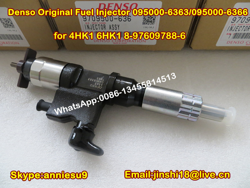 Denso Genuine Fuel Injector 095000-6363/095000-6366 for ISUZU 4HK1 6HK1 ...