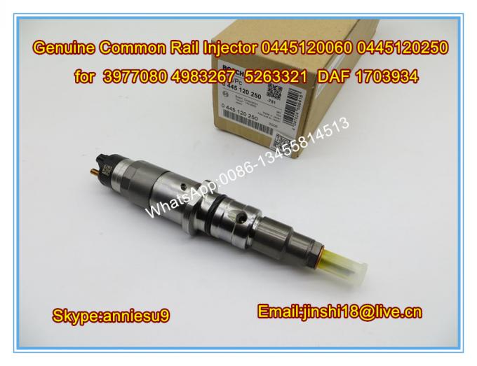 Bosch Original Common Rail Fuel Injector 0445120060 0445120250 for ...
